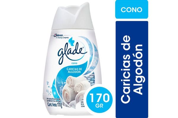 Aromatizante de Ambientes en Gel GLADE Cono Caricias de Algodón 170 gr ...
