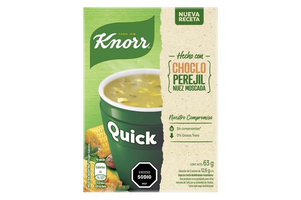 Sopa Quick de Choclo, Perejil y Nuez Moscada KNORR x 5 Unidades 70 gr ...