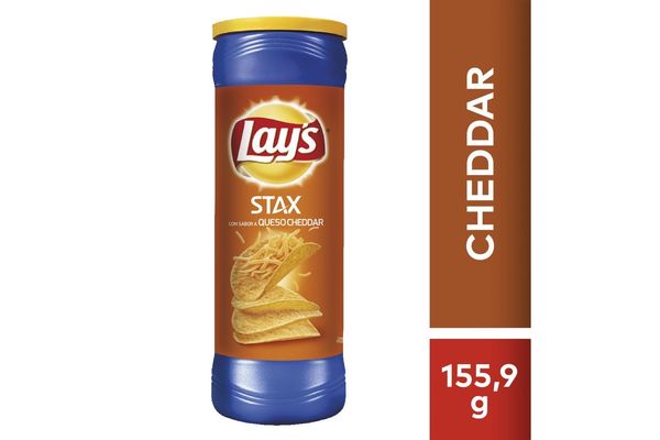 Papas Fritas LAY'S Stax sabor Queso Cheddar 155 gr en Tienda Inglesa