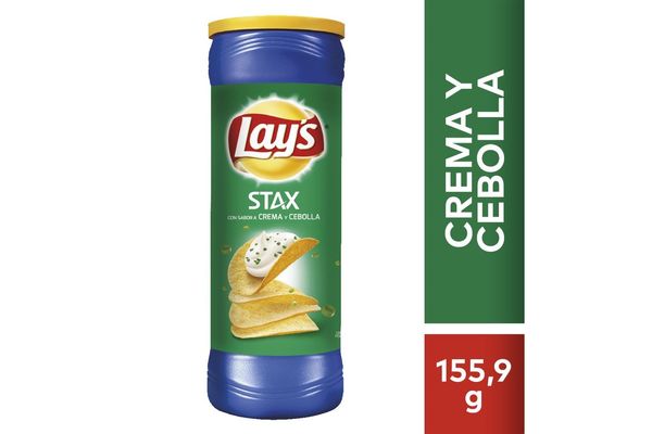 Papas Fritas LAY'S Stax sabor Crema y Cebolla 155 gr en Tienda Inglesa