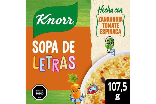 Sopa de Vegetales con Fideos de Letras KNORR 107,5 gr en Tienda Inglesa