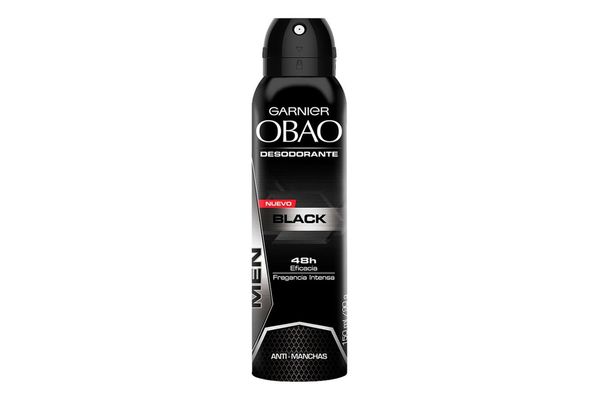 Desodorante OBAO Black Anti Manchas Aerosol 150 ml en Tienda Inglesa