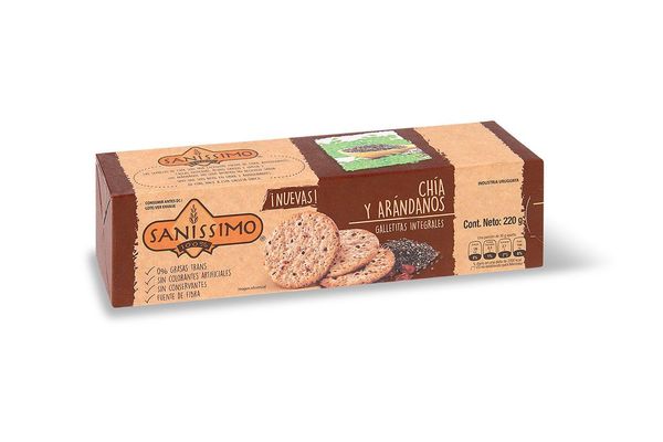 Galleta Sanissimo Chía y Arándanos 220 g en Tienda Inglesa