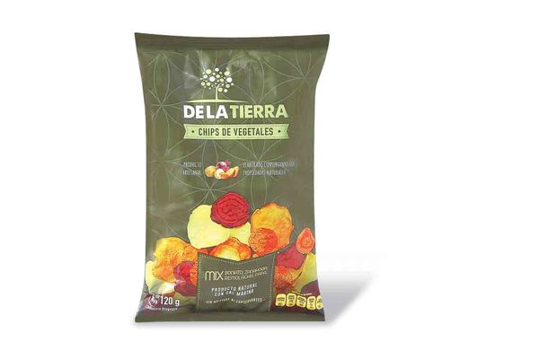 Chips de Vegetales DE LA TIERRA con Sal Marina 120g en Tienda Inglesa