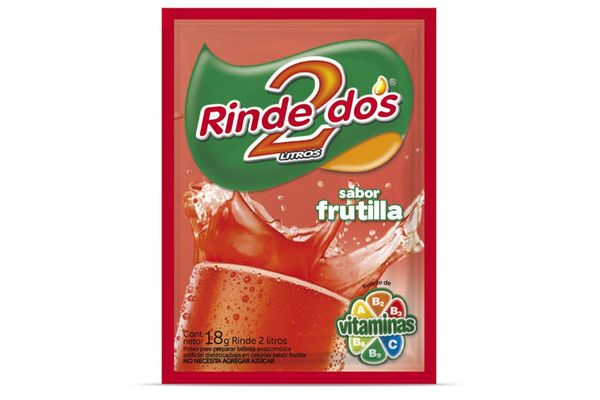 Jugo RINDEDOS sabor Frutilla 18g ¡Fuente de Vitaminas! en Tienda Inglesa