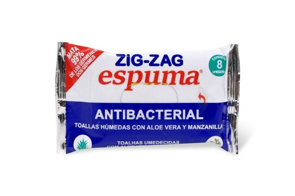 Toallas Húmedas Antibacterial ZIG ZAG X8 en Tienda Inglesa