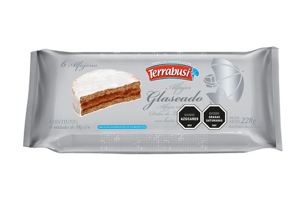 Alfajor Glaseado TERRABUSI 38 gr x 6 Unidades en Tienda Inglesa