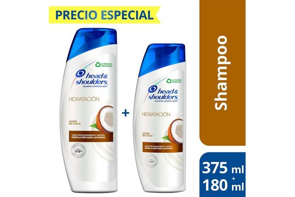 Shampoo HEAD & SHOULDERS Coco 375ml + Shampoo 180ml en Tienda Inglesa