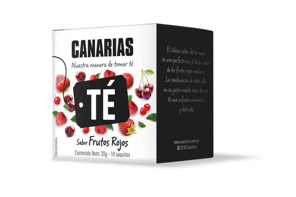 Te Negro Sabor Frutos Rojos CANARIAS 10 Sobres en Tienda Inglesa