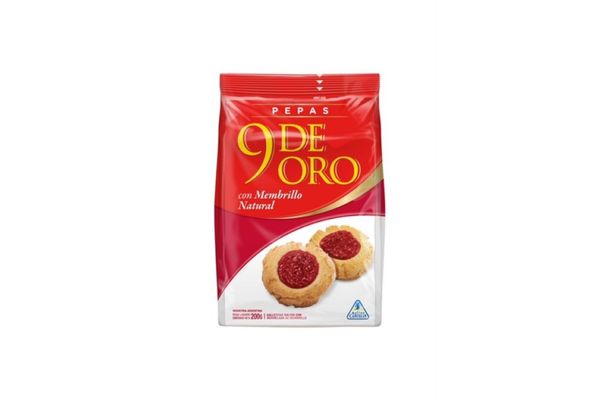 Galletas Pepas de Membrillo 9 DE ORO 200 gr en Tienda Inglesa