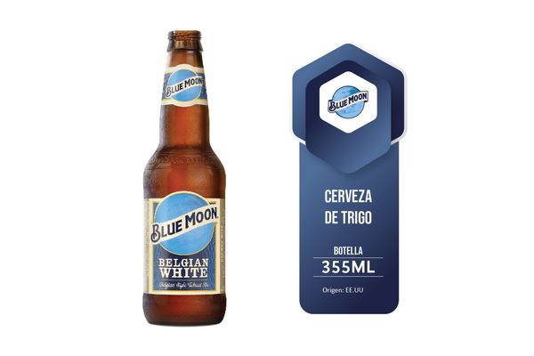 Cerveza BLUE MOON Belgian White Botella 355 ml en Tienda Inglesa