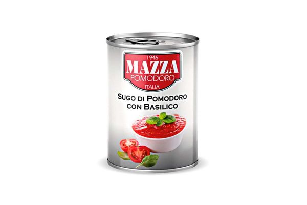 Salsa de Tomate con Albaca en Lata MAZZA 400 gr en Tienda Inglesa