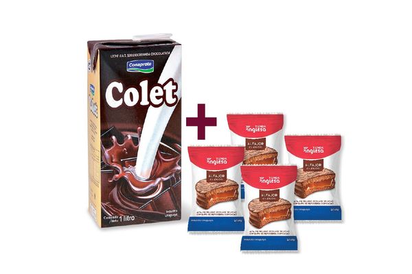 Combo COLET 1 L + 4 Alfajores Clásicos TIENDA INGLESA 48 gr en Tienda ...