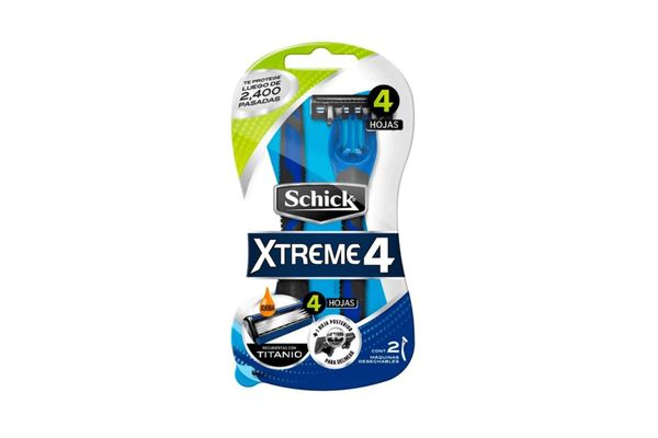 Afeitadora SCHICK Extreme 4 Hojas x 2 Unidades en Tienda Inglesa