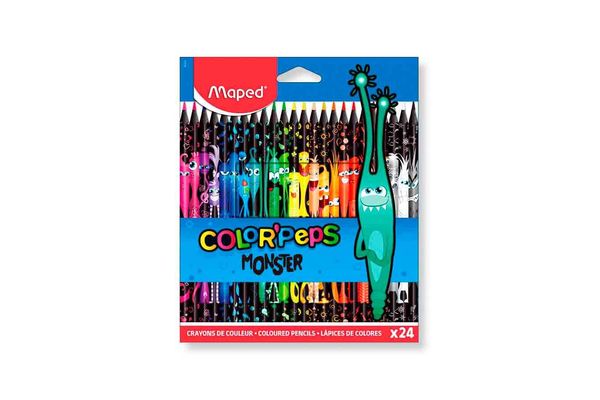 Lapices de Colores MAPED Color´s Peps Monster x 24 Unidades en Tienda ...