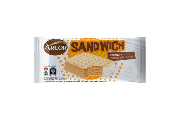 Helado Sandwich Mixto de Crema y Dulce de Leche ARCOR 75 gr en Tienda ...