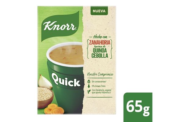 Sopa Quick Zanahoria con Harina de Quinoa y Cebolla KNORR x 5 Unidades ...