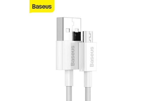Cable BASEUS Micro Usb Blanco 1 mt en Tienda Inglesa
