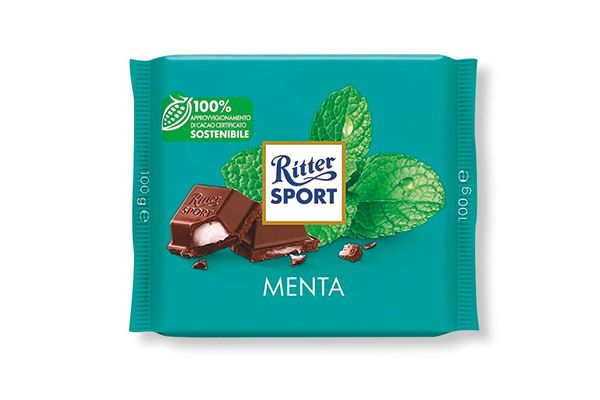 Chocolate Relleno de Menta RITTER SPORT 100 gr en Tienda Inglesa