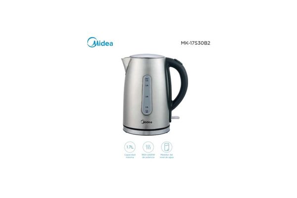 Jarra Eléctrica Inoxidable MIDEA MK-17S30B2 1.7 L en Tienda Inglesa