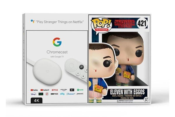 GOOGLE Chromecast con Google TV 8GB 4K + Funko POP Eleven de Stranger ...