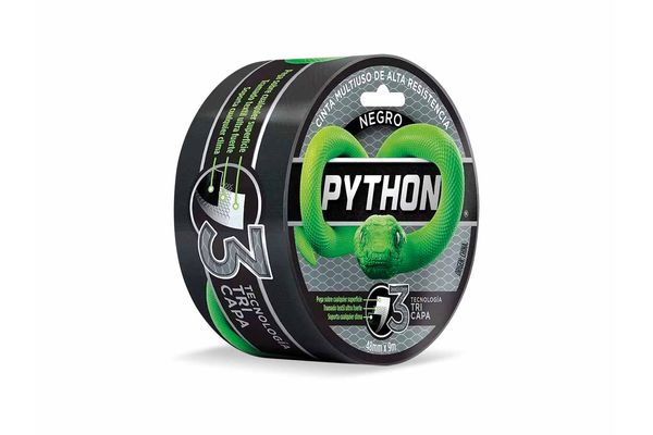 Cinta Multiuso de Alta Resistencia PYTHON Negra 9 Metros en Tienda Inglesa