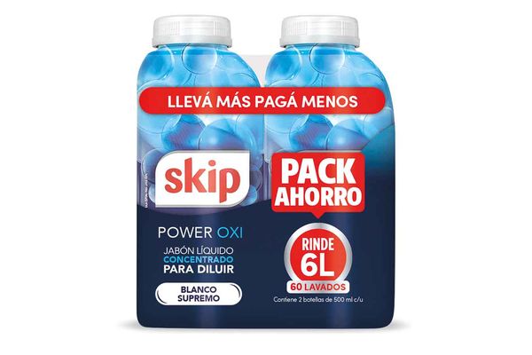 Jabón Líquido SKIP para Diluir Power Oxi x 2 Unidades 500 ml en Tienda ...