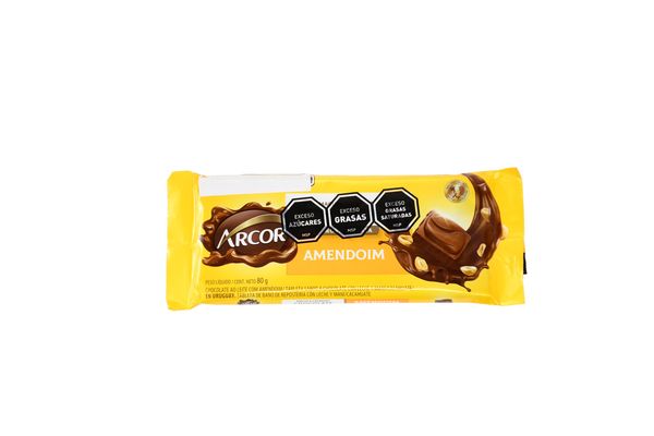 Tableta de Chocolate con Maní ARCOR 80 gr en Tienda Inglesa