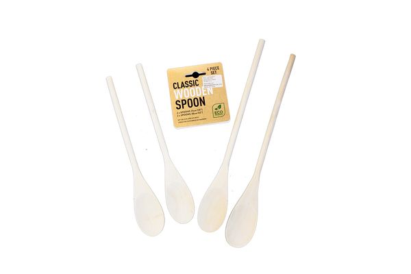 Pack de Cucharas de Cocina de Madera x 4 en Tienda Inglesa