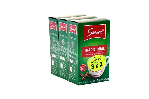 Pack 3x2 Café SENIOR Tradicional 250 gr en Tienda Inglesa