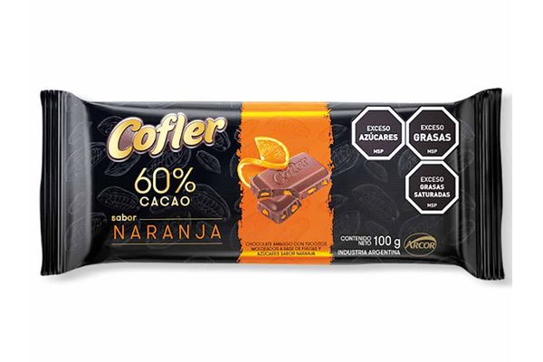 Chocolate COFLER 60% Cacao con Naranja 100 gr en Tienda Inglesa