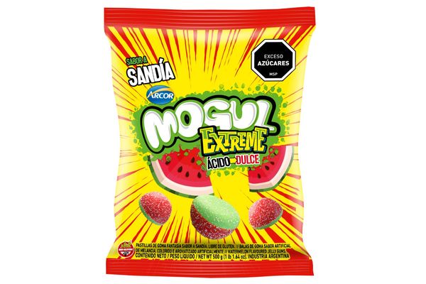 Gomitas MOGUL Extreme Sandía Ácida Dulce 500 gr en Tienda Inglesa