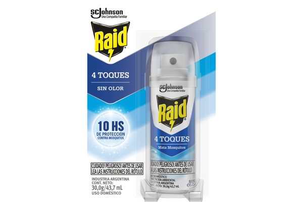 Insecticida RAID Mini 4 Toques Mata Mosquitos 43,7 ml en Tienda Inglesa