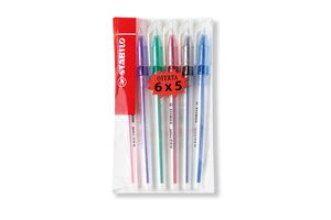 Boligrafo STABILO Galaxy Color Transparente 6 x 5 en Tienda Inglesa