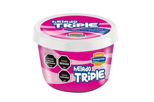 Helado Triple de Crema, Chocolate y Frutilla en Vaso CONAPROLE 250 ml ...