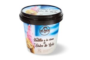 Helado Premium sabor Frutilla a la Crema y Dulce de Leche EL FARO 1100 ...