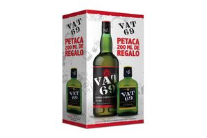 Whisky VAT 69 1 L + Petaca 200 ml en Tienda Inglesa