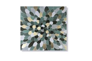 Cuadro Color Verde y Dorado 80 x 80 cm en Tienda Inglesa