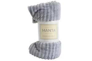 Manta Throw Rayas Gris TIENDA CASA 120 x 150 cm en Tienda Inglesa