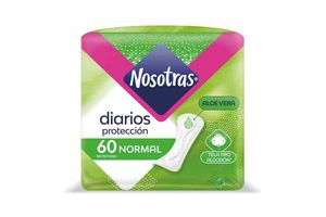 Protectores NOSOTRAS Normal con Aloe x 60 Unidades en Tienda Inglesa