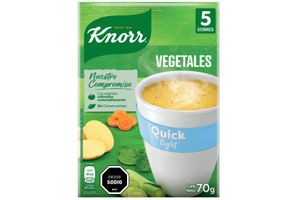 Sopa Quick Vegetales Light KNORR x 5 Unidades 70 gr en Tienda Inglesa
