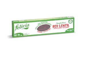 Fideo de Lenteja Roja Spaghetti FELICIA 250 gr en Tienda Inglesa