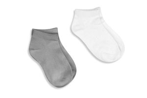 Soquete x2 Infantil Gris y Blanco Talle 2-4 en Tienda Inglesa